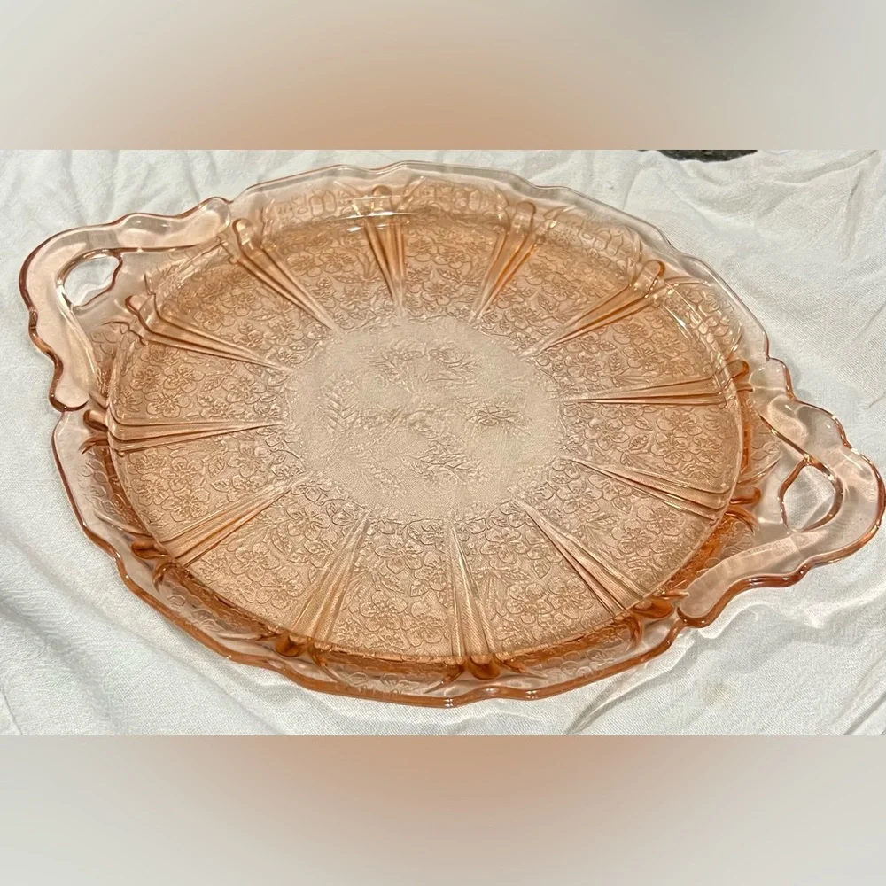 Jeanette Glass | Dining | Cherry Blossom Jeanette Glass Co Vintage Pink ...